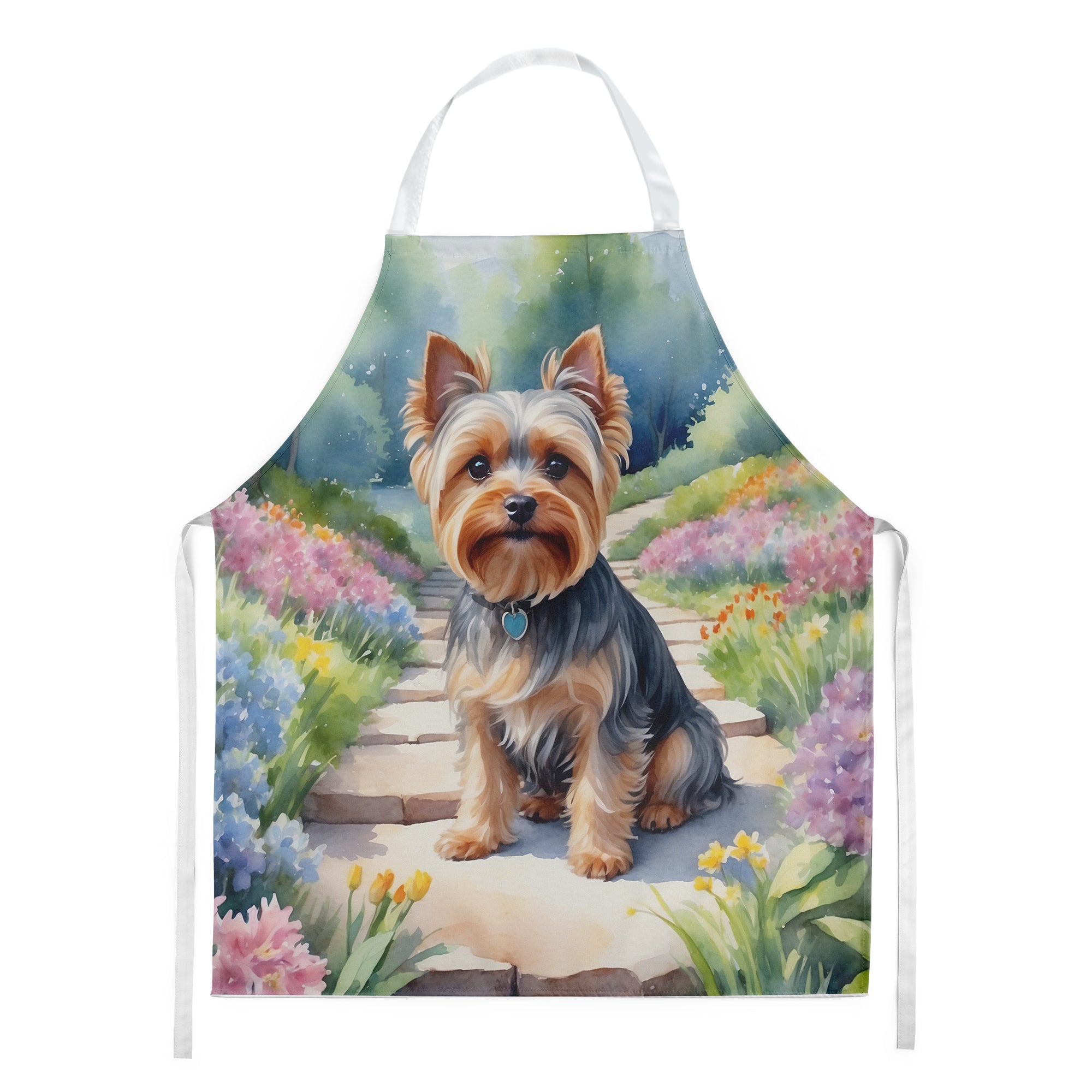 Yorkshire Terrier Spring Path Apron Cooking Kitchen Server Baking Craf ...